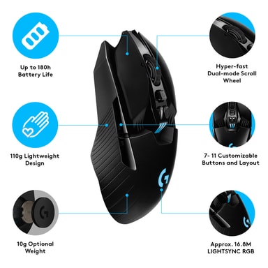 Logitech G903 Lightspeed trådløs gaming mus | Elgiganten