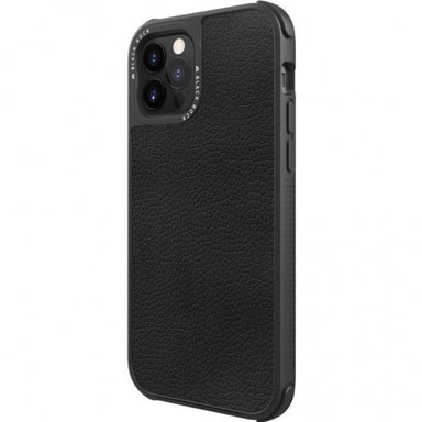 Black Rock iPhone 12/iPhone 12 Pro Cover Robust Case Real Leather Sort ...