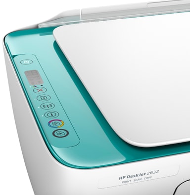 HP DeskJet 2632 AIO color inkjet printer (white/teal) | Elgiganten ...