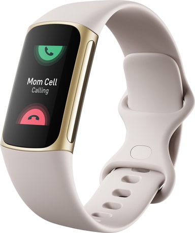 Fitbit Charge 5 aktivitetsmåler (lunar white/soft gold) | Elgiganten