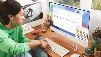 HP All-in-one 27 R5-5/8/512 AIO stationær computer | Elgiganten