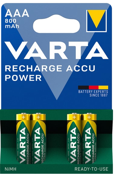 Varta Power AAA 800Mah-batterier (4-pak) | Elgiganten | Elgiganten