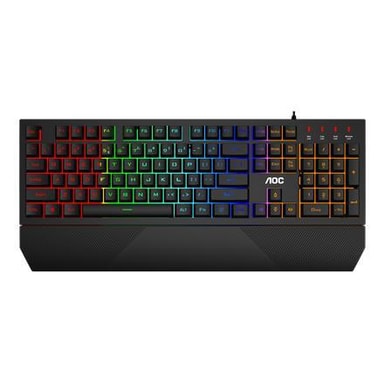 AOC Gaming Keyboard GK200 RGB LED-lys, QWERTY, Sort, Kablet, USB ...