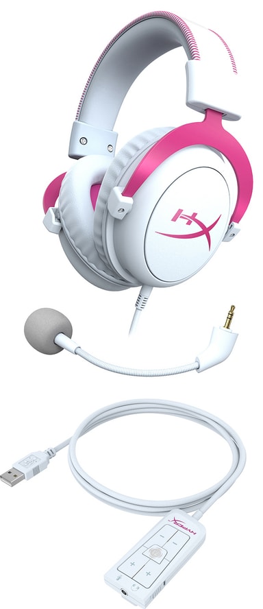 HyperX Cloud II gaming headset (hvid/pink) | Elgiganten