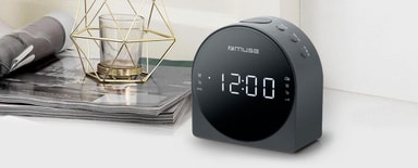 Muse Dual Alarm Clock radio PLL M-185CR AUX in, | Elgiganten