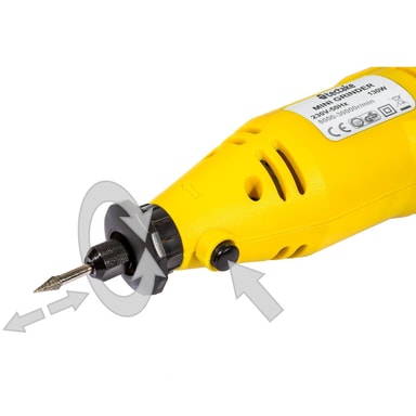 243 dele mini Slibemaskine kuffert - gul | Elgiganten