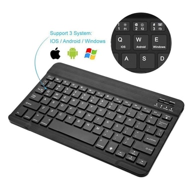 NÖRDIC Bluetooth 5.0 Keyboard 78 taster IOS Android Windows US Layout ...