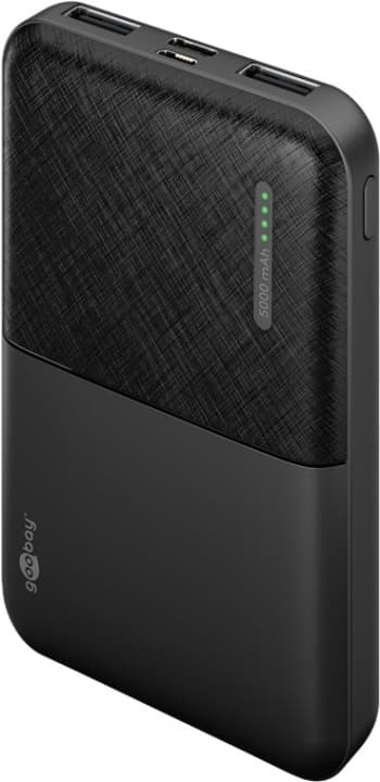 Goobay Powerbank kompakt 5.000 mAh praktisk og pladsbesparende design ...