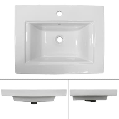 Keramisk håndvask er installeret i håndvasken 605 x 465 mm | Elgiganten Keramisk håndvask er installeret i håndvasken 605 x 465 mm | Elgiganten