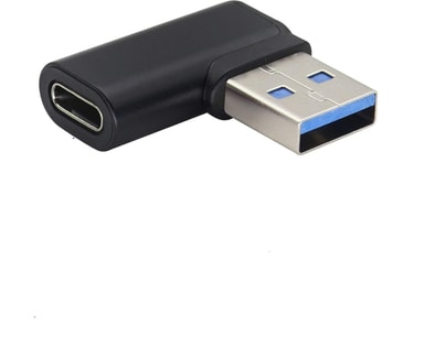NÖRDIC USB-C hun til USB-A han vinklet adapter 90 grader | Elgiganten