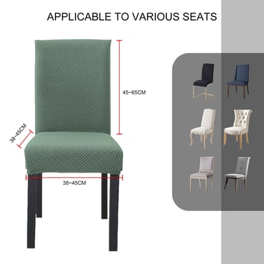 6x Stolebetræk Polstring til stol (mønstret grøn) | Elgiganten