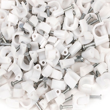 Kabelclips med søm 100-pak Hvid 10 mm | Elgiganten