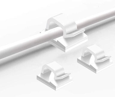 Selvklæbende kabelholder 50-pak Hvid | Elgiganten