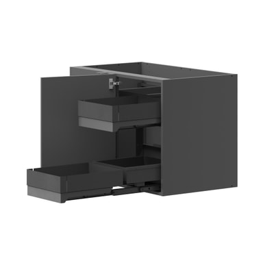 Epoq FlyBox 100 cm udtrækkelige hjørnehylder (grå) | Elgiganten