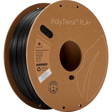 Polymaker - PolyTerra PLA+ - Black - 1.75mm - 3kg / Default Title | Elgiganten | Elgiganten