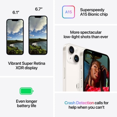 iPhone 14 – 5G smartphone 128GB lilla | Elgiganten