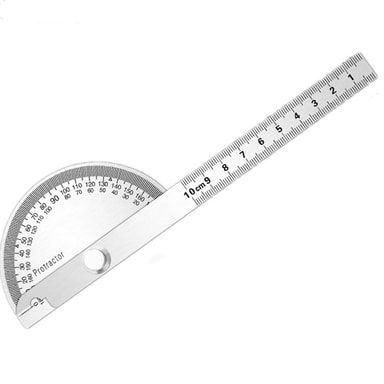 Lineal med vinkelmåler Sølv 150 mm | Elgiganten