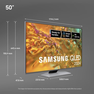 Samsung 50" Q80D 4K QLED Smart TV (2024) | Elgiganten | Elgiganten