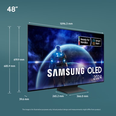 Samsung 48" S90D 4K OLED Smart TV (2024) | Elgiganten | Elgiganten