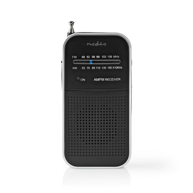 Nedis FM-radio | Bærbart design | AM / FM | Batteri | Analog | 1.5 W ...