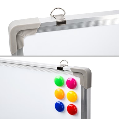 Whiteboard magnettavle + 12 magneter - 40 x 30 x 2 cm | Elgiganten