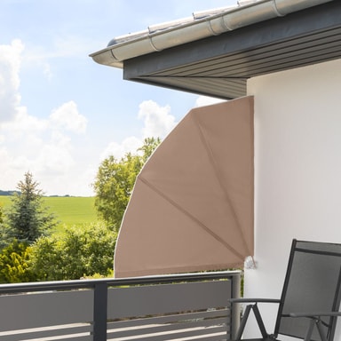 Læskærm til altan 140x7,5x140cm - brun | Elgiganten