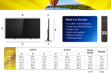 Philips 55" 55PUS8079 4K LED Ambilight TV (2024) | Elgiganten | Elgiganten