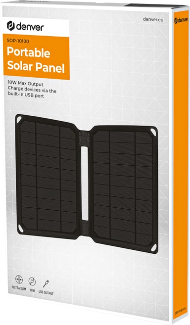 Denver transportabelt solcellepanel 10W | Elgiganten