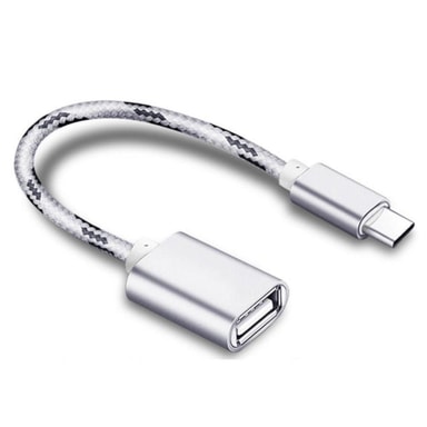 NÖRDIC A USB OTG til USBC 3.1 Gen 1 adapter aluminium 15cm sølv ...