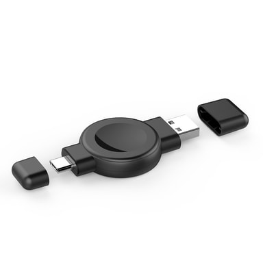 Oplader til Watch Series + Samsung med USB-C+USB stik | Elgiganten | Elgiganten
