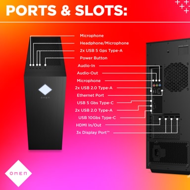 HP Omen 25L i7-14F/16/2TB/4070S gaming desktop | Elgiganten | Elgiganten