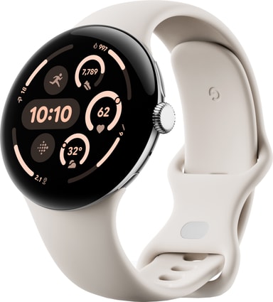 Google Pixel Watch 3 45mm Wi-Fi (Porcelæn) | Elgiganten | Elgiganten