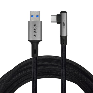 NÖRDIC VR Link-kabel 5m USB3.2 Gen1 USB-C til A 5Gbps 3A ...