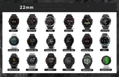 Nylon Elastisk Urrem Til Garmin Descent Mk3i Blå 22mm Elgiganten