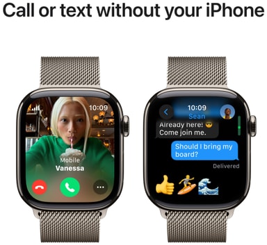 Apple Watch S10 46mm GPS+Cel (Natural Titanium/Natural milano loop) S/M ...