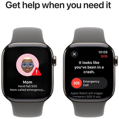 Apple Watch S10 42mm GPS+Cel (Natural Titanium/Stone Grey sportsrem) M ...