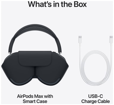 Apple AirPods Max (USB-C) trådløse around-ear-hovedtelefoner (midnat ...