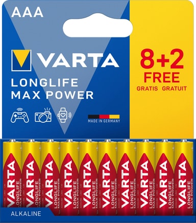 Varta Longlife Power AAA batterier 7042379 10-pack (red) | Elgiganten ...