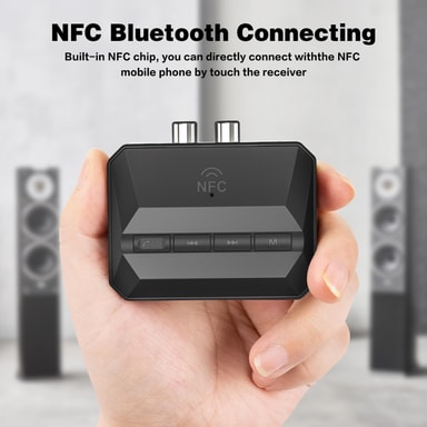 NÖRDIC Bluetooth Modtager 5.3 RCA 3.5mm AUX med NFC MicroSD Kort USB ...