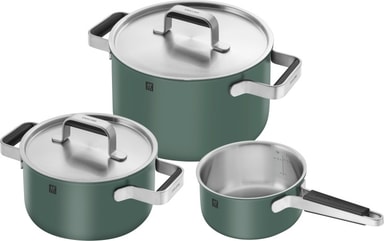 Zwilling Pure gryde- og pandesæt, 3 dele - Grøn | Elgiganten